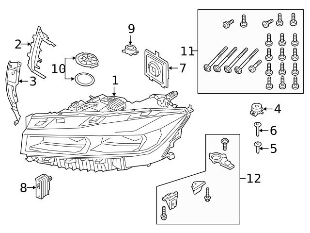 Genuine BMW 63119465286 Headlight Bulb, Standard; Right - BMW