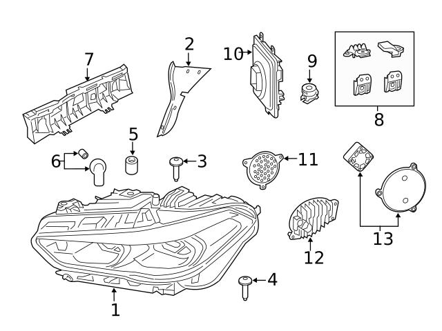 Genuine BMW 63119477989 Turn Signal Light Assembly; Left - BMW