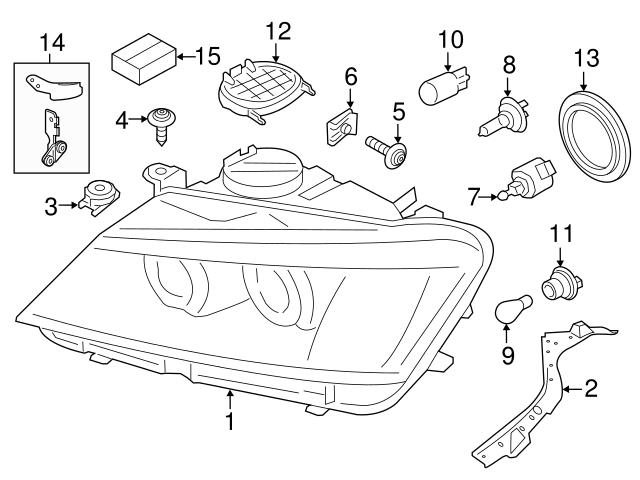 Genuine BMW 63123448948 Headlight Adjusting Screw; Left Rear, Right ...