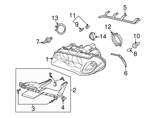 Genuine BMW 63126939273 Headlight Seal; Left Upper - BMW