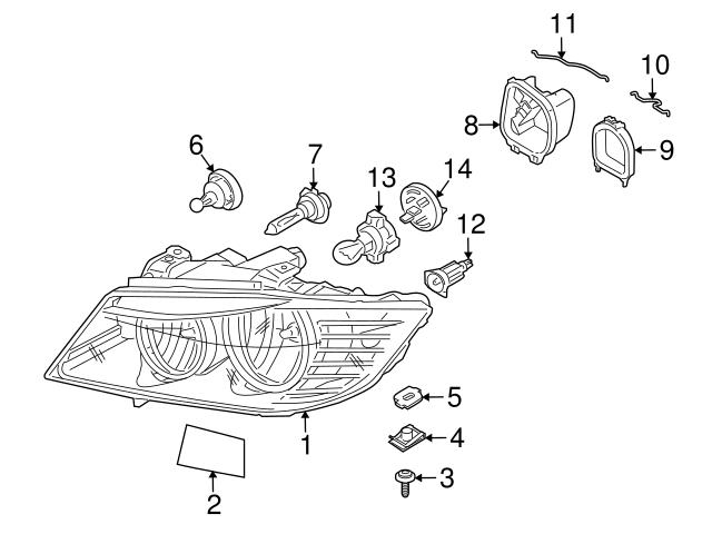 Genuine BMW 63127246482 Headlight Bulb Cap; Front Right - BMW