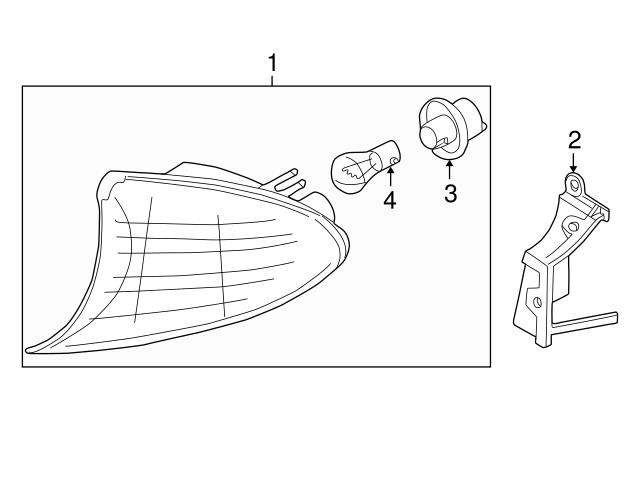 Genuine BMW 63136914764 Turn Signal Light Assembly Bracket; Right - BMW