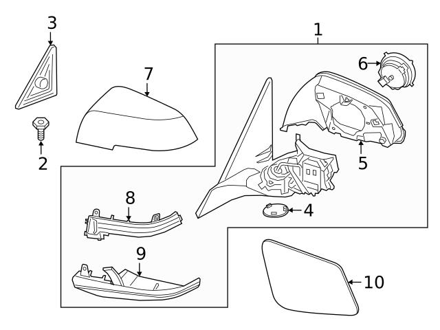 Genuine BMW 63137461786 Turn Signal Light Assembly; Front Right - BMW