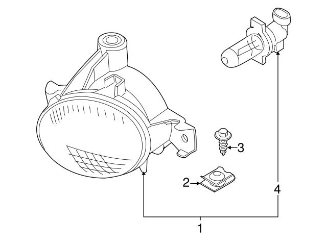 Genuine BMW 63177187632 Fog/Cornering Light Assembly; Right - BMW
