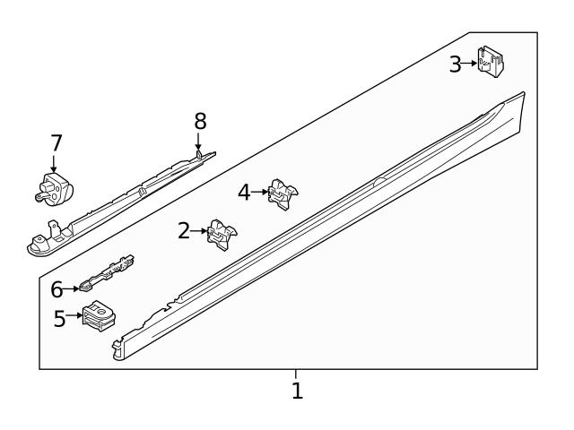 Genuine BMW 63177946656 Step Light; Right - BMW