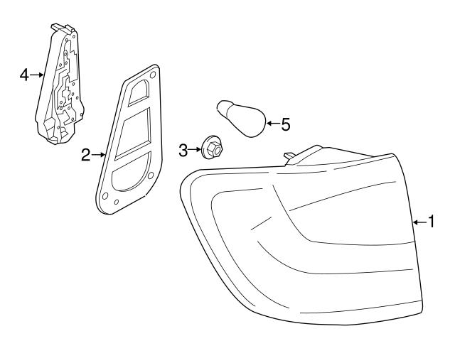 Genuine BMW 63212993579 Tail Lamp Socket; Left - BMW