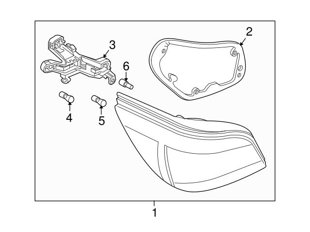 BMW 545i Tail Light Parts - OEM & OE Parts