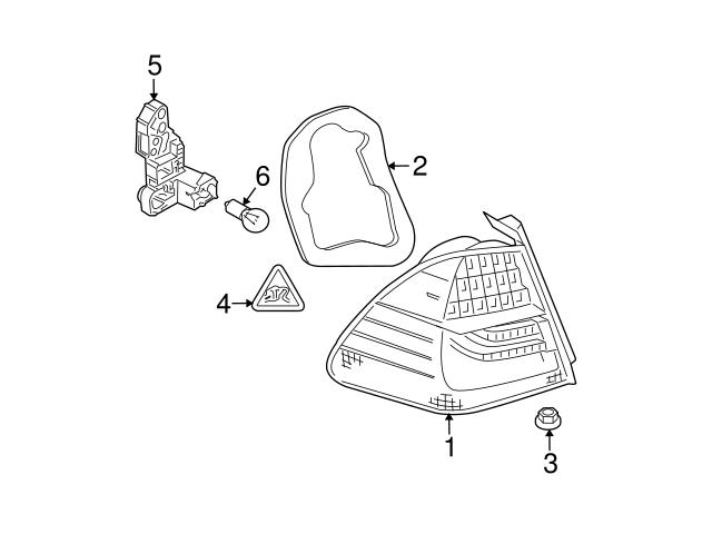 Genuine BMW 63217211217 Tail Lamp Socket; Left - BMW