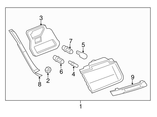 Genuine BMW 63217225244 Back Up Lamp Assembly; Right - BMW