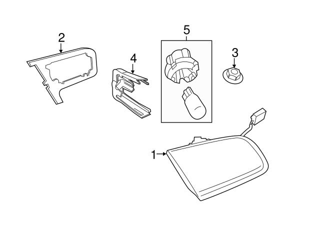 Genuine BMW 63217252783 Tail Light Assembly; Left, Rear Left Inner - BMW