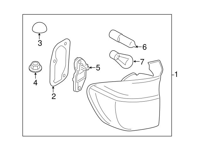 Genuine BMW 63217262574 Tail Lamp Socket; Left, Right - BMW
