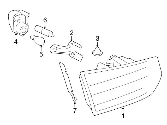 Genuine BMW 63217313060 Tail Lamp Socket; Right, Rear Right Inner - BMW