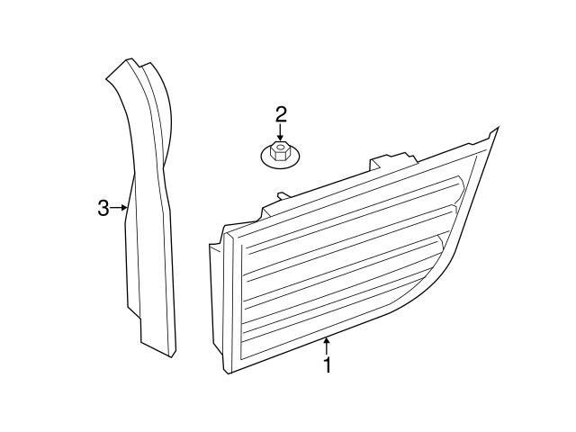 Genuine BMW 63217342234 Tail Light Bezel; Right - BMW