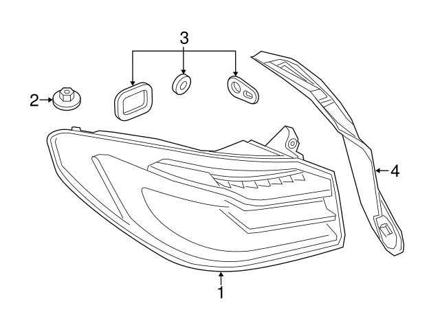 Genuine BMW 63217382960 Tail Light Cover; Right - BMW