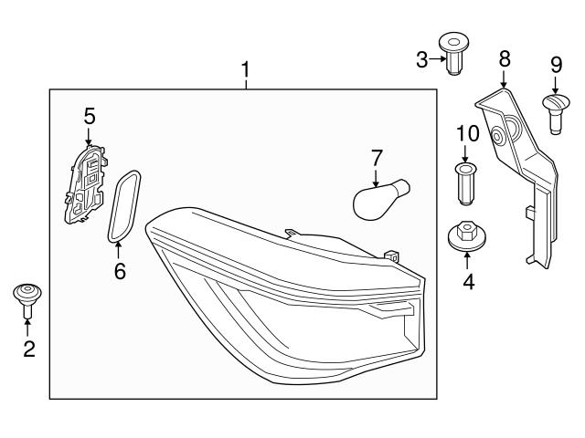 Genuine BMW 63217456407 Tail Lamp Socket; Left, Right - BMW