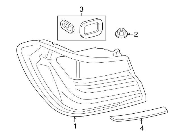 Genuine BMW 63217467923 Tail Light Bezel; Left - BMW