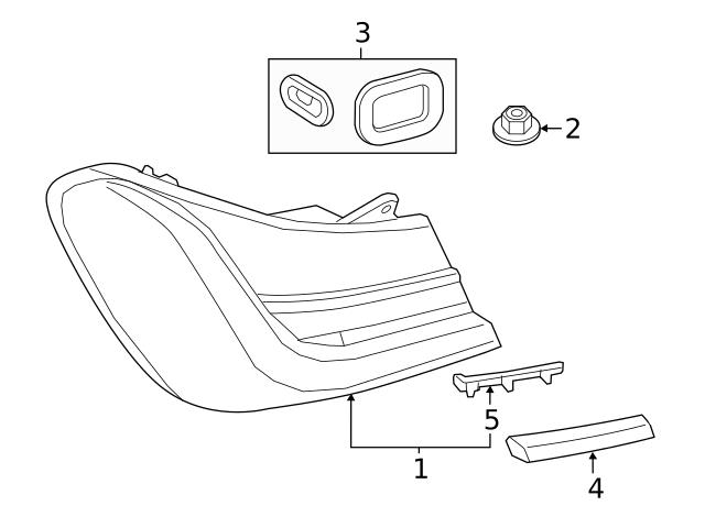 Genuine BMW 63218492335 Tail Light Bracket; Left - BMW