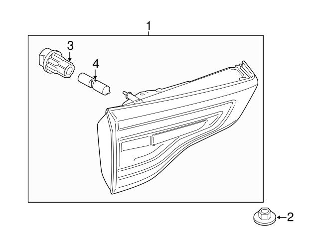Genuine BMW 63219853379 Back Up Lamp Assembly; Rear Left - BMW ...