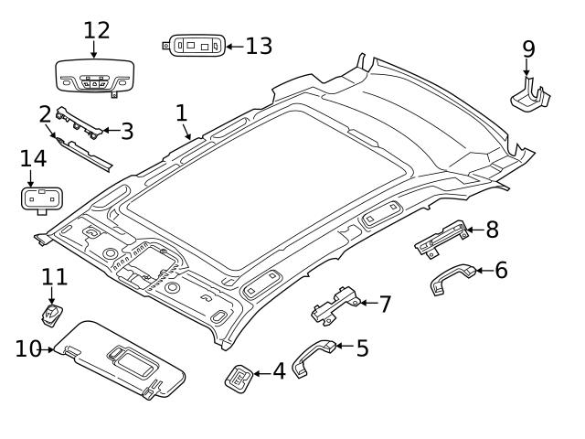 Genuine BMW 63319365480 Map Light; Front - BMW
