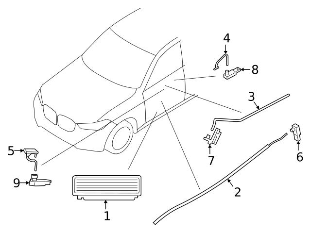 Genuine BMW 63319459825 Courtesy Light; Left or Right - BMW | 63315A37320