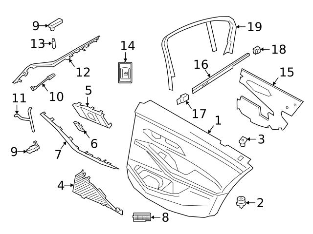 Genuine BMW 63319891438 Courtesy Light; Left, Right - BMW