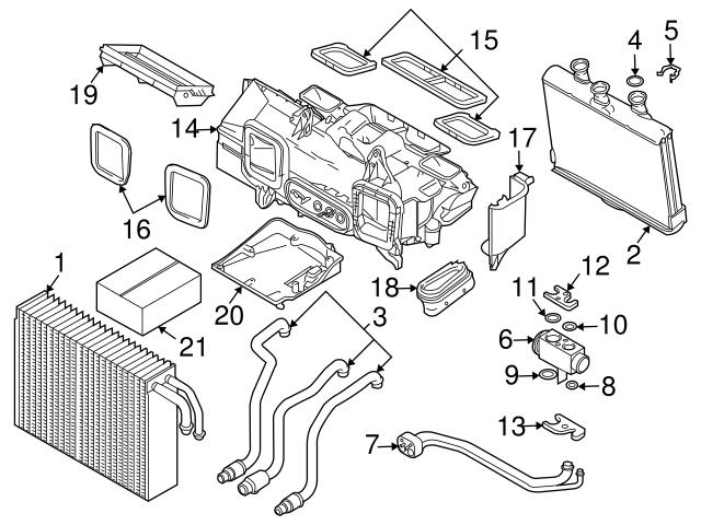 Genuine BMW 64116906270 Heater Core; Front - BMW