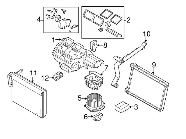 Genuine BMW 64116962301 HVAC Unit Case Hardware Kit - BMW | 64116951001