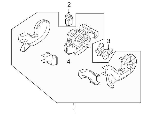 Genuine BMW 64119139196 HVAC Blower Motor Assembly; Rear - BMW