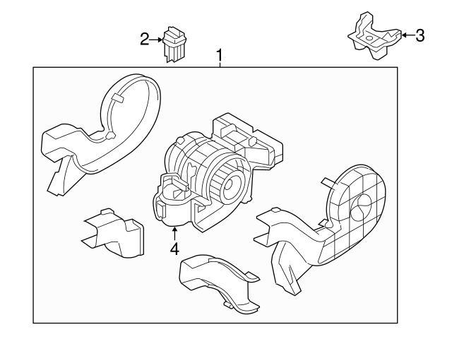 Genuine BMW 64119139197 HVAC Blower Motor Housing; Rear - BMW