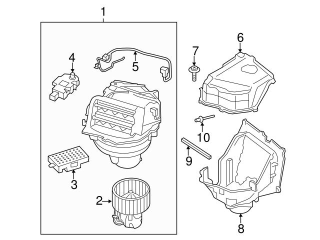 Genuine BMW 64119159332 Blower Motor Connector; Front - BMW