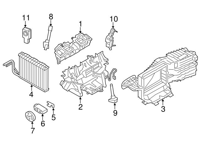 Genuine BMW 64119166109 A/C Evaporator Temperature Sensor; Lower - BMW