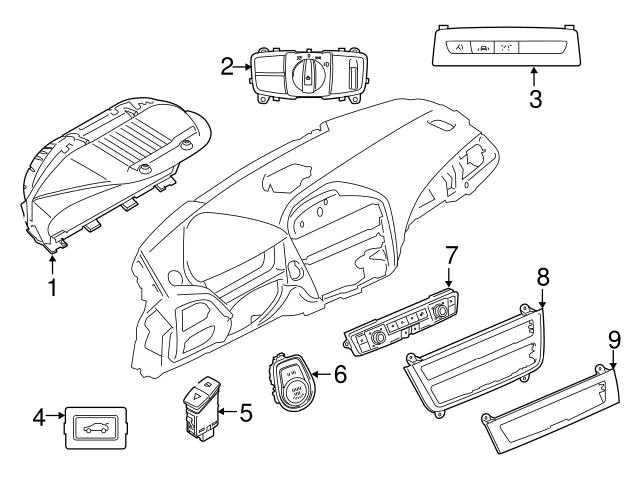 Genuine BMW 64119207197 Instrument Panel Trim Panel - BMW