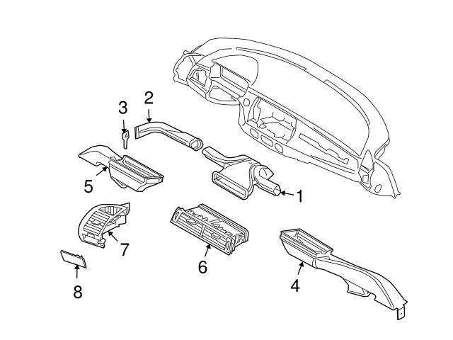 Genuine BMW 64226945399 Dashboard Air Vent; Left Outer - BMW | 64226917905
