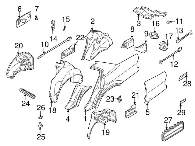 Genuine BMW 64228368570 Quarter Panel Air Vent Grille; Left, Right SKU ...
