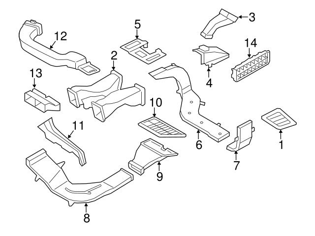 Genuine BMW 64229112138 Instrument Panel Air Duct; Right - BMW