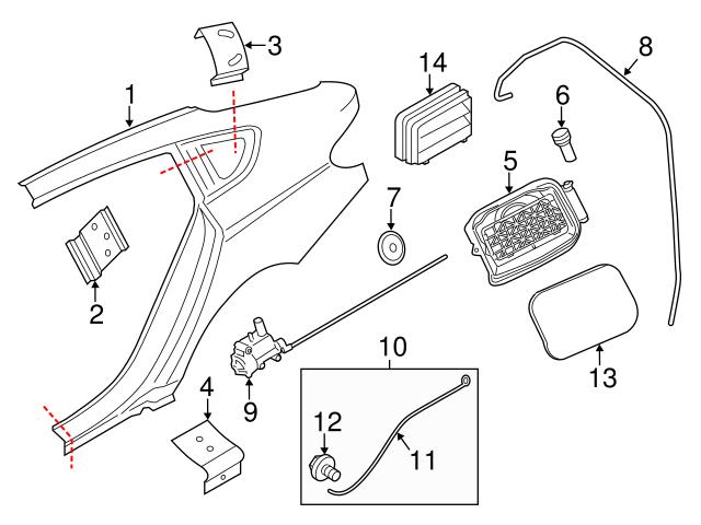 Genuine BMW 64229122453 Quarter Panel Vent; Left, Right - BMW