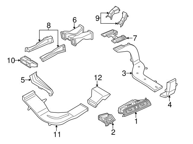 Genuine BMW 64229166883 Dashboard Air Vent; Left - BMW