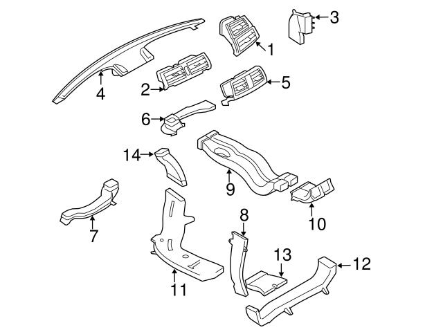 Genuine BMW 64229227768 Dashboard Air Vent; Right Outer - BMW | 64227161804