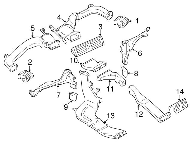 Genuine BMW 64229253217 Dashboard Air Vent; Right Outer - BMW