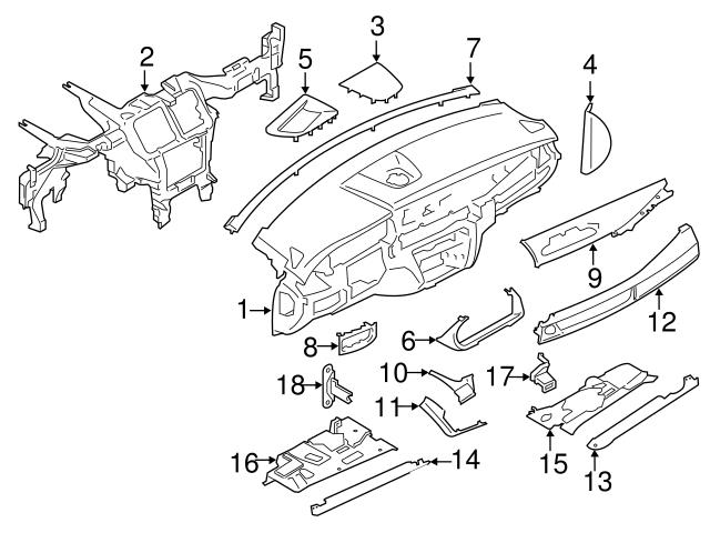 Genuine BMW 64229270670 Instrument Panel Bezel; Right - BMW