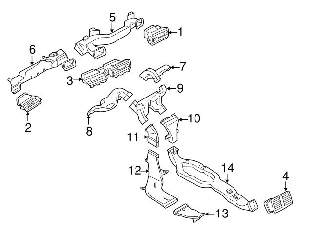 Genuine BMW 64229292739 Dashboard Air Vent; Left Outer - BMW
