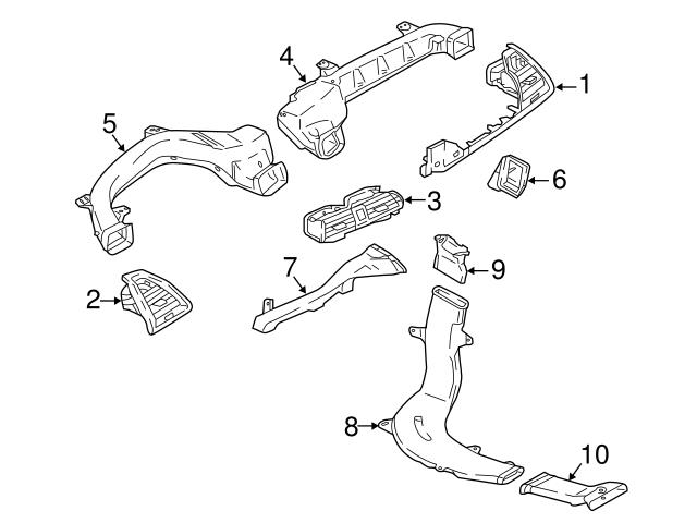 Genuine BMW 64229384395 Dashboard Air Vent; Right Outer - BMW