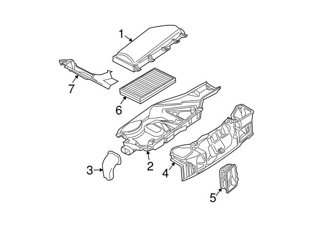 Genuine BMW 64316913503 Cabin Air Filter Cover; Left - BMW