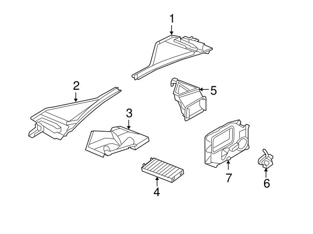 Genuine BMW 64316945575 Cabin Air Filter Case; Upper - BMW