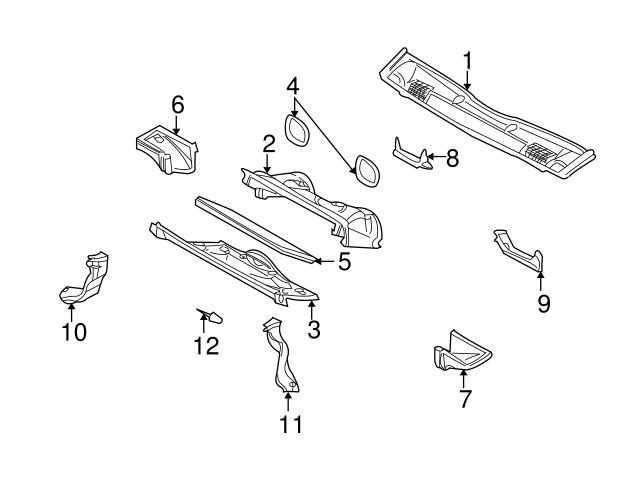 Genuine BMW 64318385982 A/C Evaporator Core Case Drain Tube; Right - BMW