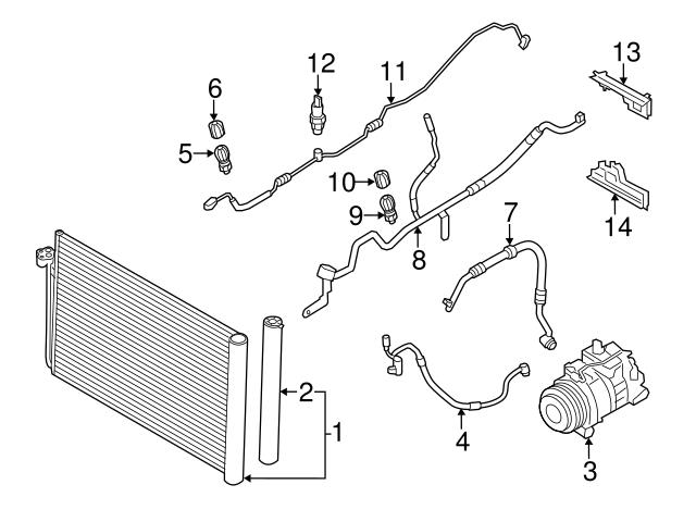 Genuine BMW 64509109725 A/C Condenser - BMW | 17112284243 17119389419 ...