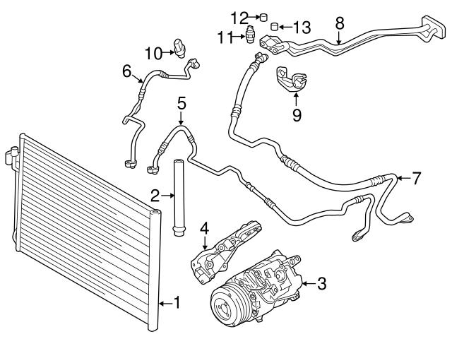 Genuine BMW 64509271896 A/C Refrigerant Suction Hose - BMW