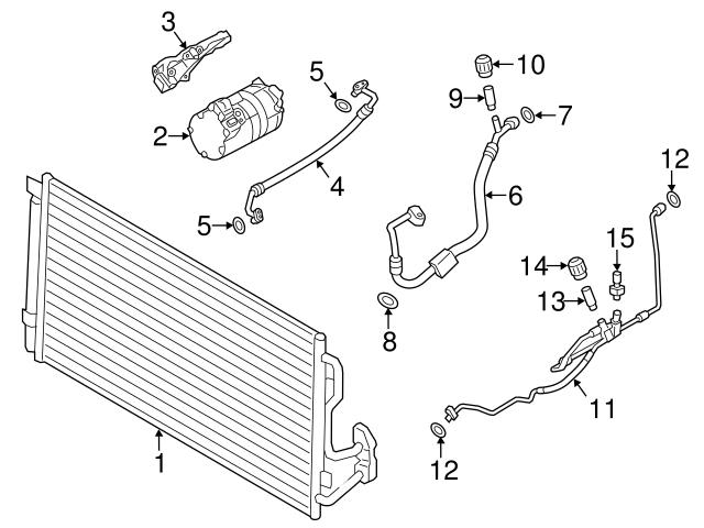 Genuine BMW 64539212236 A/C Refrigerant Liquid Hose - BMW