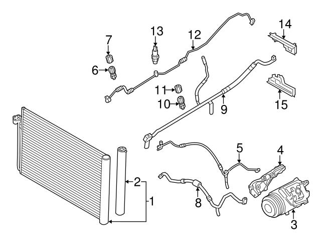 Genuine BMW 64539231049 A/C Refrigerant Suction Hose - BMW