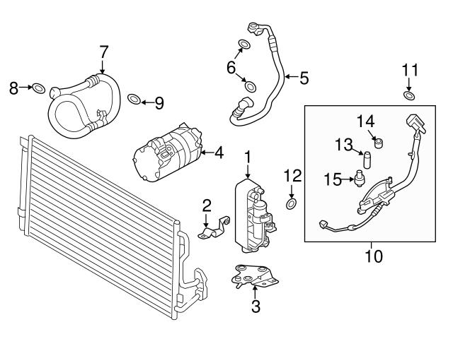 Genuine BMW 64539337130 A/C Refrigerant Discharge / Suction Hose ...